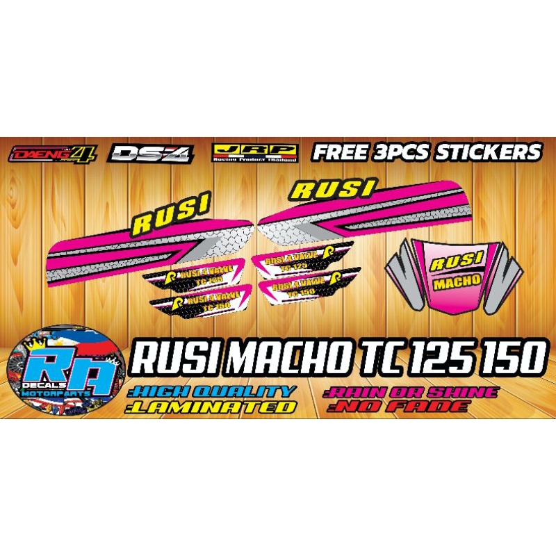 Rusi Macho TC 125/150 Stock Decals (Honeycomb) | Shopee Philippines