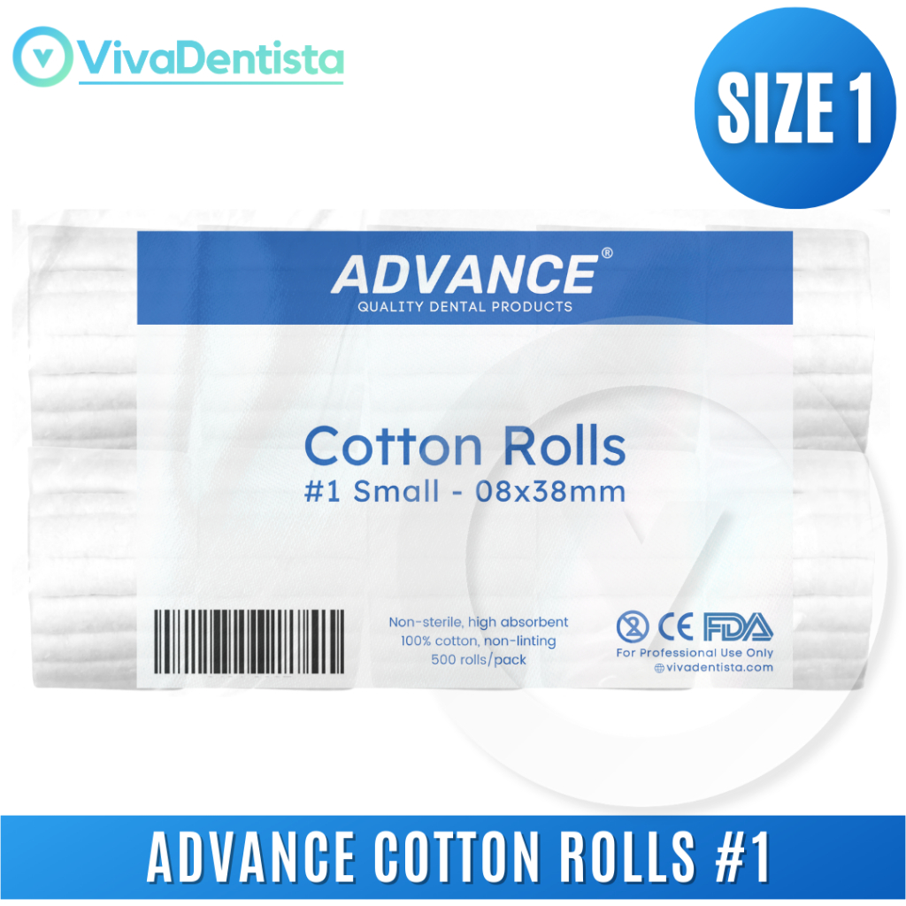 ADVANCE Dental Cotton Roll Size #1 (500pcs) | Shopee Philippines