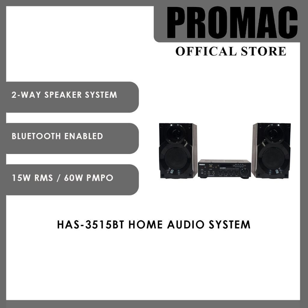 Promac Home Audio System with Bluetooth (HAS-3515BT) | Shopee Philippines