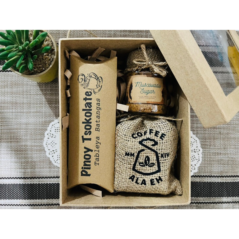 V36 set Barako Coffee in a bag, Muscovado Sugar and Tablea tsokolate in a box | Shopee Philippines