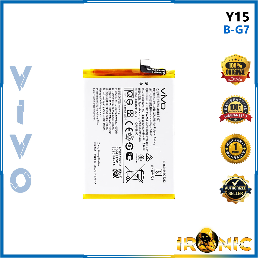 Vivo Y15 Battery Model B-G7 Original Equipment Manufacturer | Shopee ...