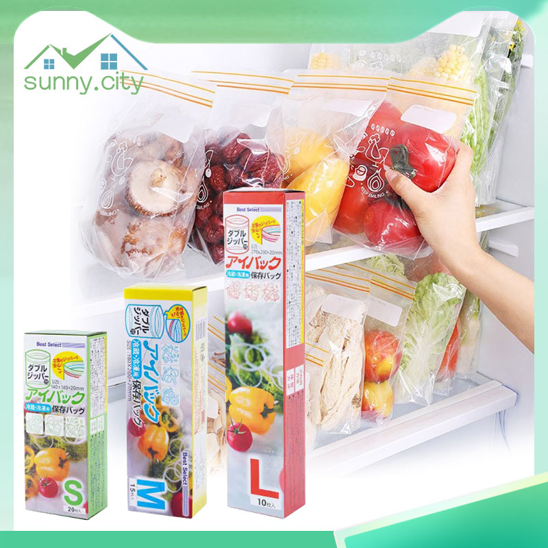 Zipper Bags Resealable Bag Reusable Fridge Food Zero Waste vegetables ...