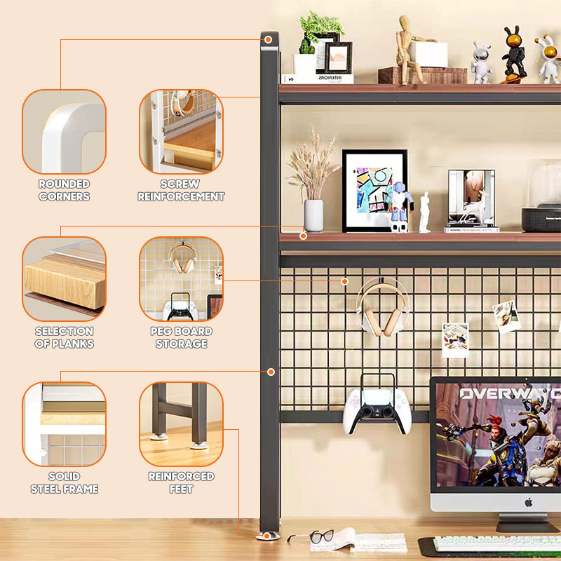 COD Desktop Organizer Tabletop Rack Multi-laver Student Bookshelf ...