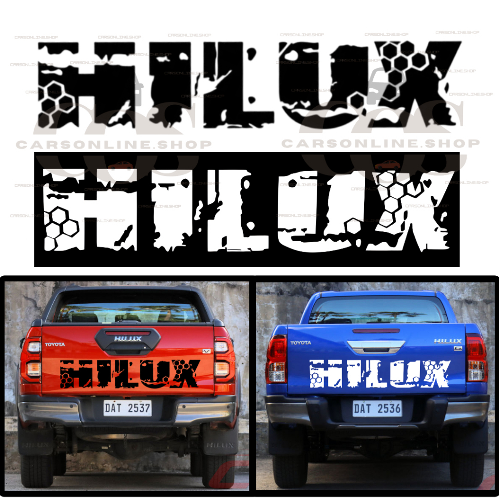 COS 1Pc PICK-UP HILUX Car Rear Sticker Truck Decal Vinyl Flame Sticker ...