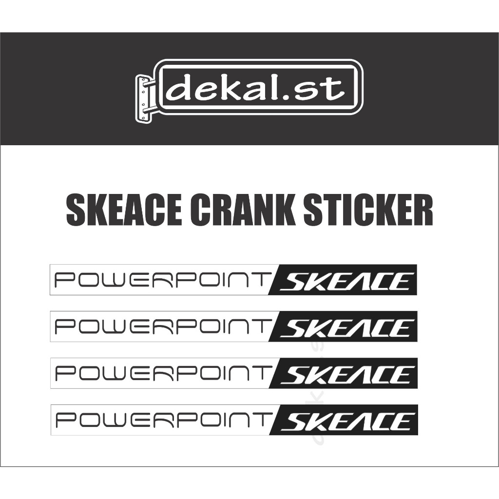 Skeace power point crank sticker set (gloss lamination) | Shopee ...