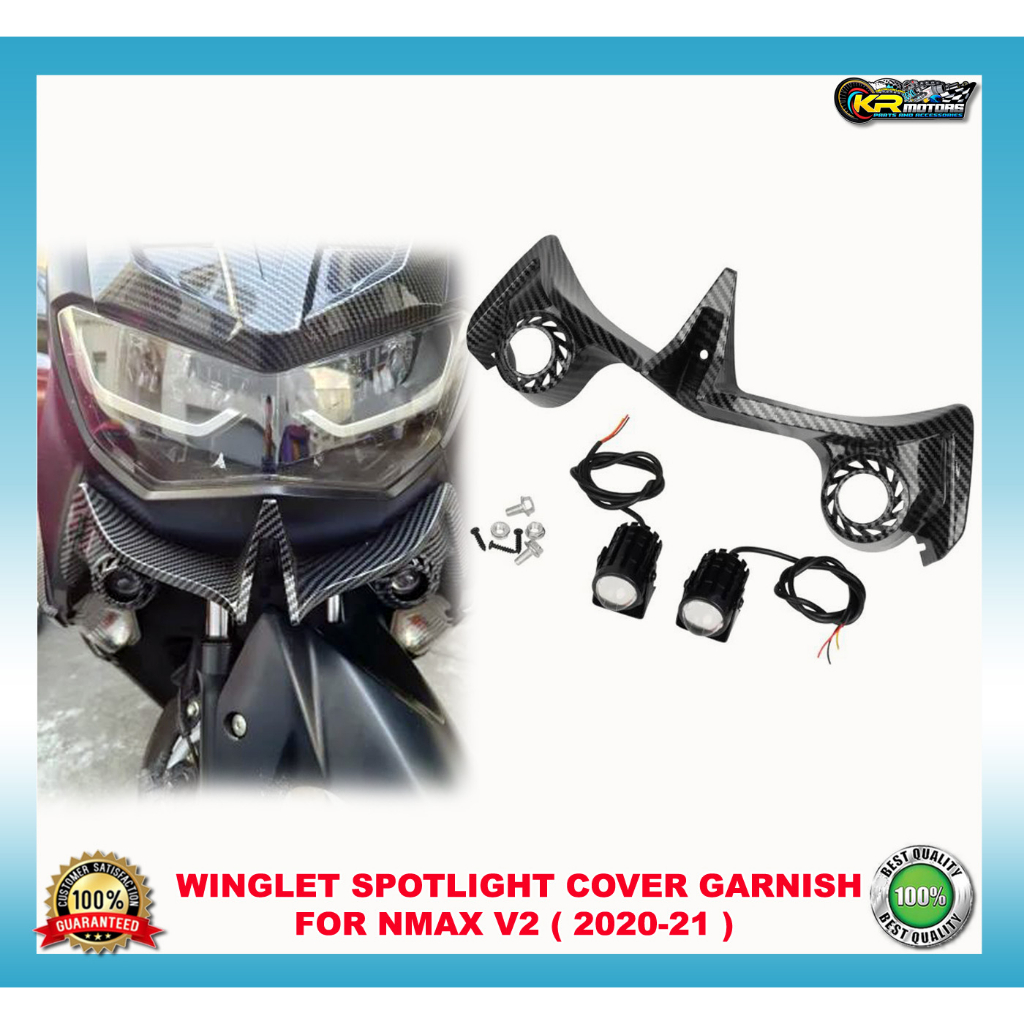 Nmax v2(2020-21) Winglet Airglide Garnish Cover with FREE Mini Driving ...