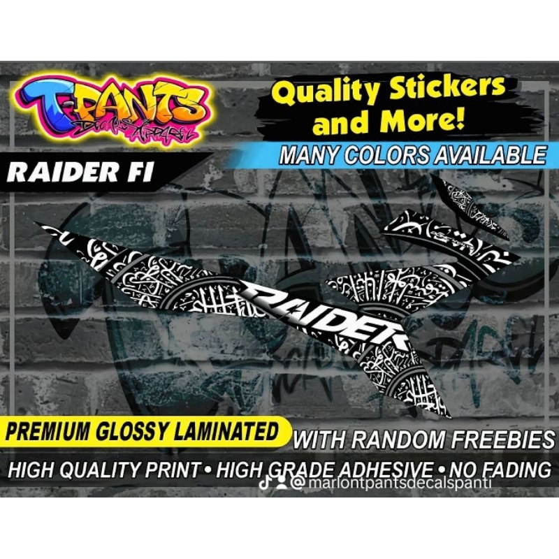 RAIDER 150 FI ARABIC CALLIGRAPHY STICKER DECALS | Shopee Philippines