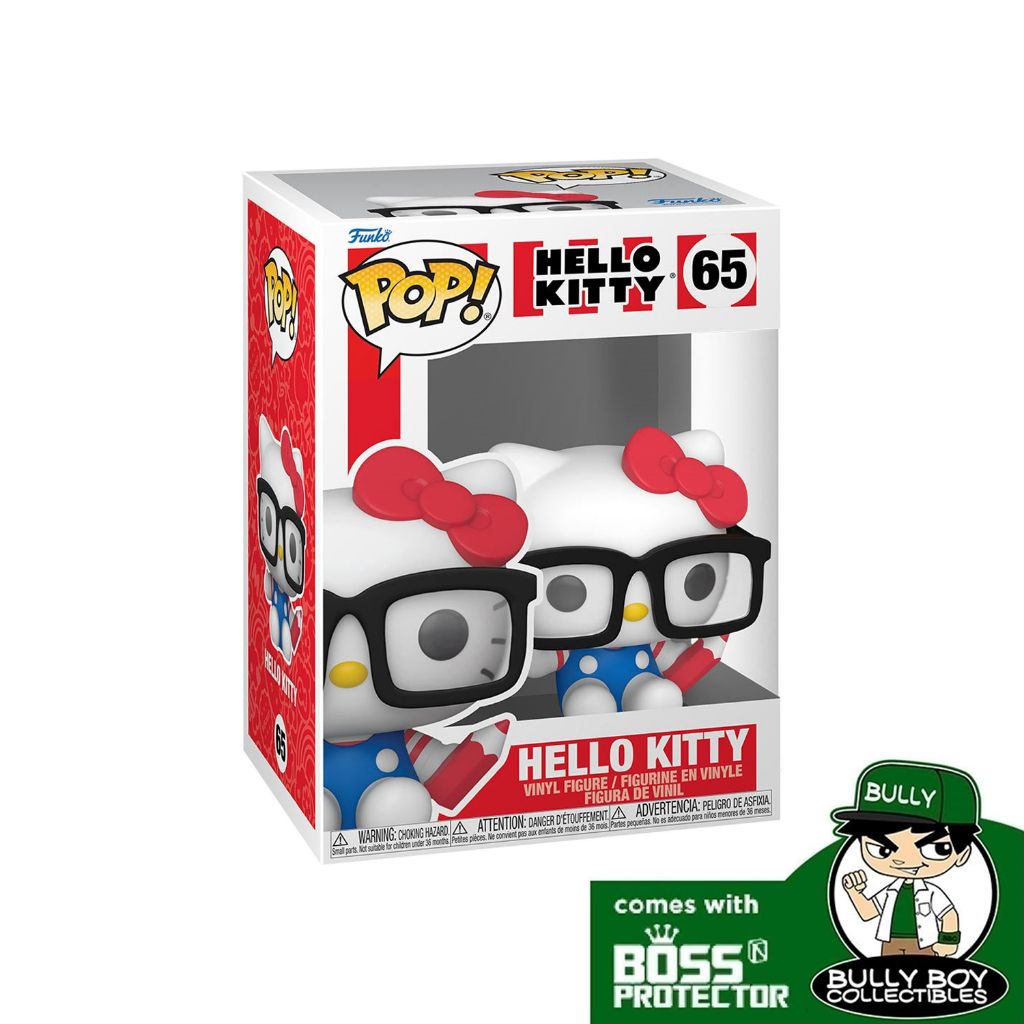 Funko POP! Sanrio: Hello Kitty with Glasses 65 With Boss Protector (NON ...