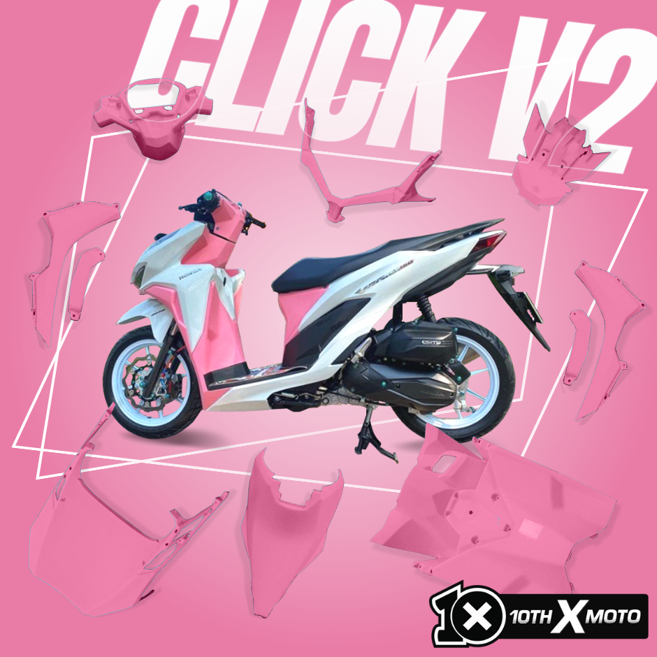 10thX Pink Colored Set Inner Cover Fairings For Honda Click 125 & 150 ...