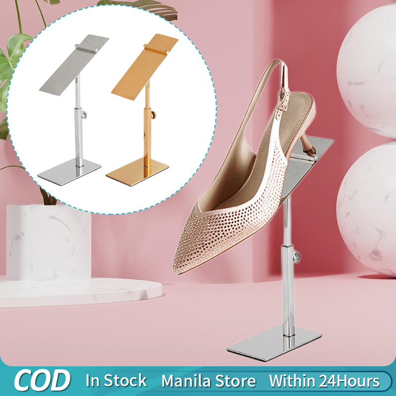 Mirror Surface Stainless Steel Shoe Rack Adjustable Height High Heel ...