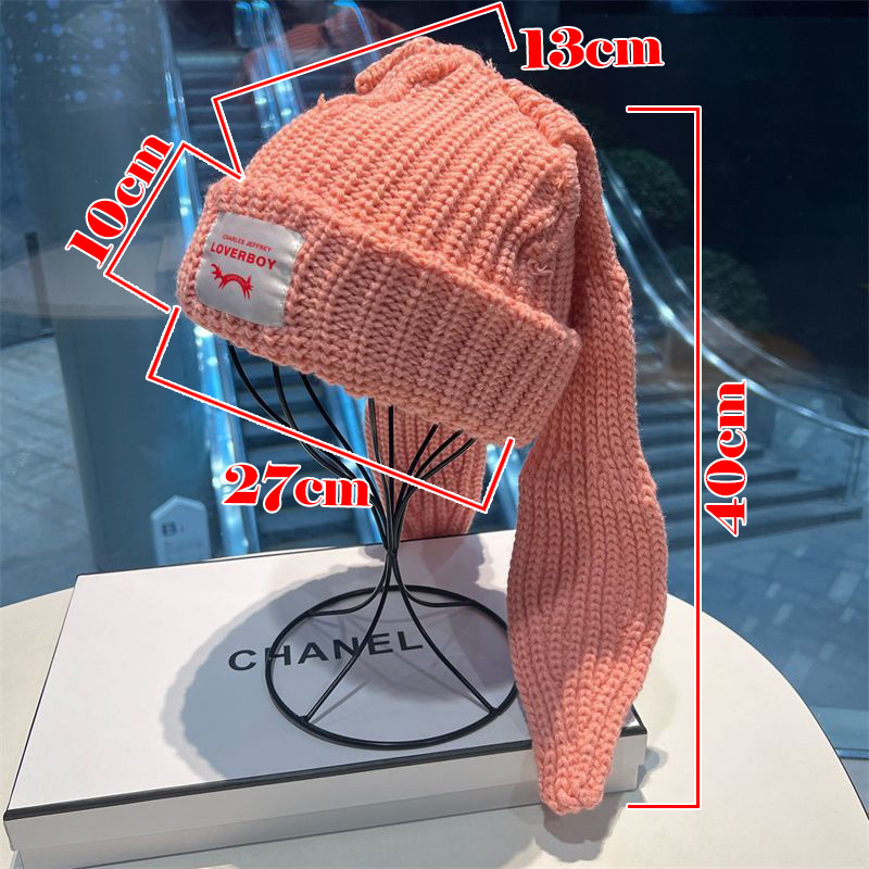 From PH Unisex Rabbit Long Ear Hat Knitted Hat Crochet Outdoor Beanie ...