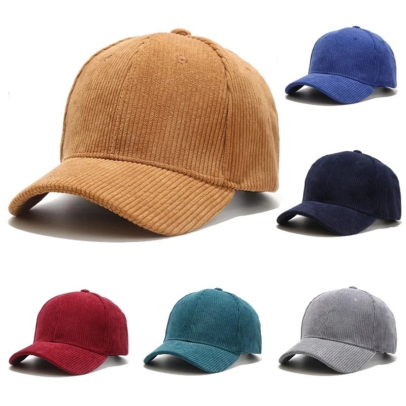 New Curdoroy Plain Baseball Cap w/ Buckle Adjustable Unisex | Shopee ...