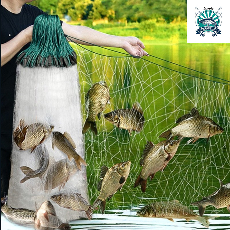 【COD】Monofilament Gill Fishing Net TackleFishing Net Three Layer ...