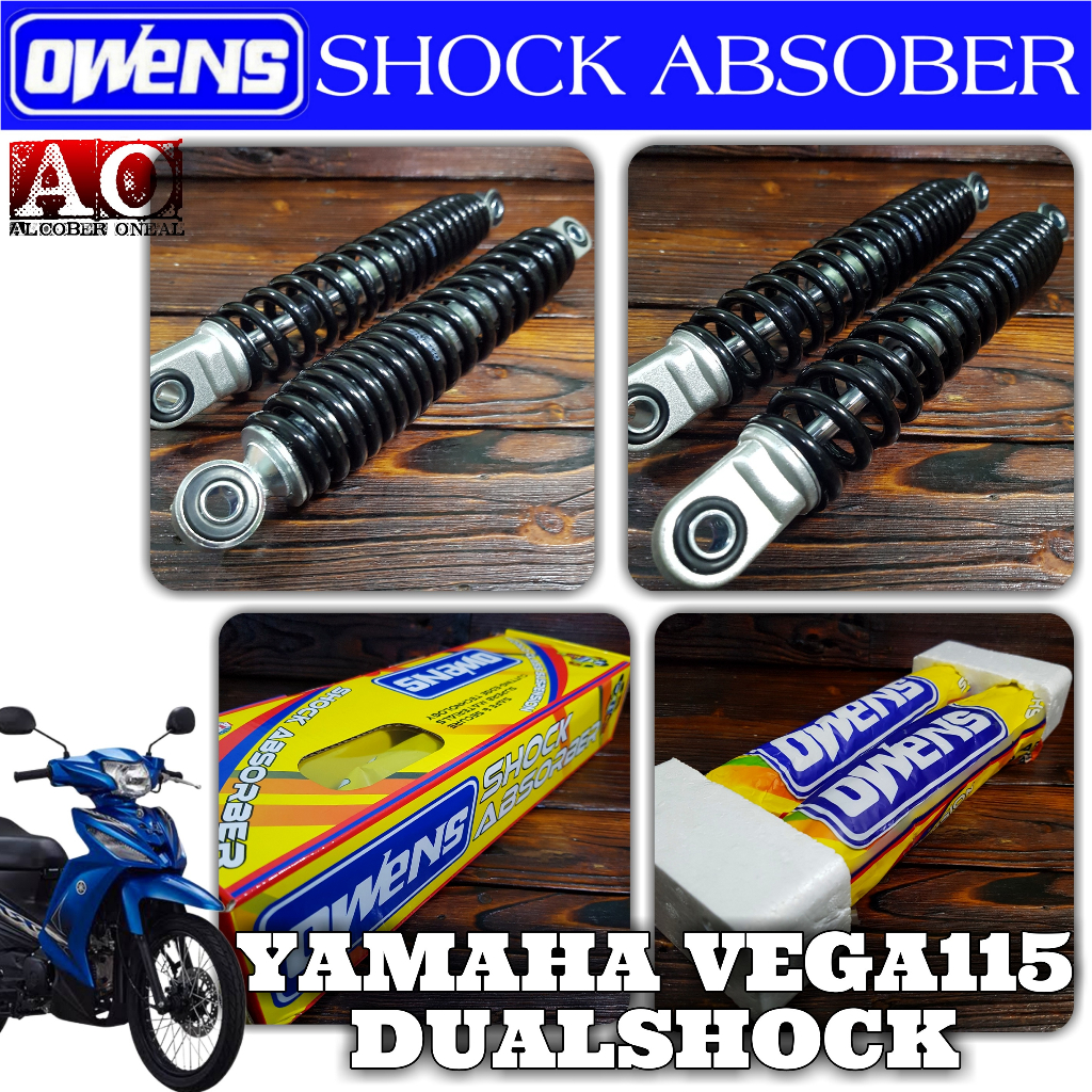 OWENS Rear Shock Absorber YAMAHA Vega115, Dual Shock Pair 275mm (COD ...