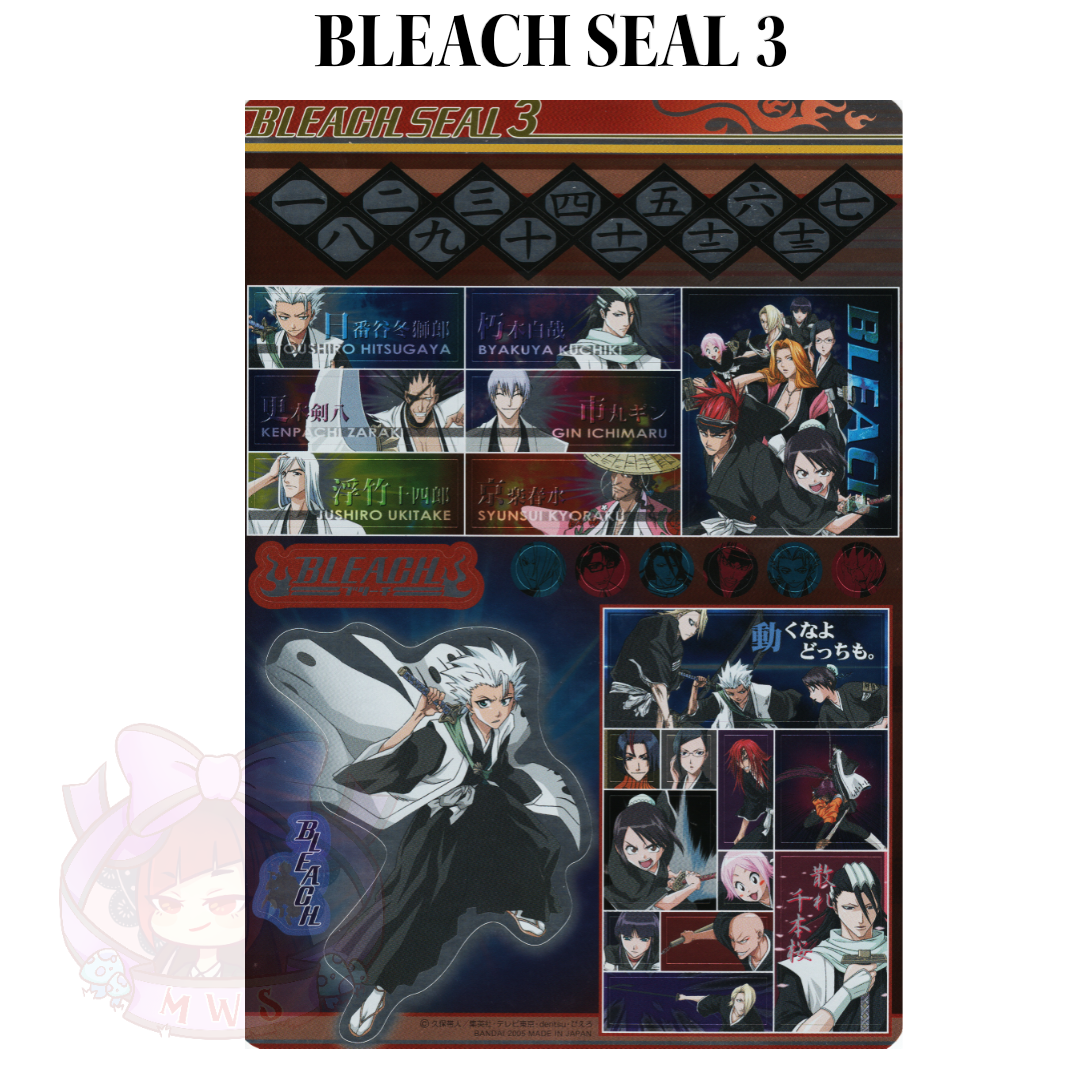 Bleach Seal Card Division Official Bandai Flash Sticker Set | Shopee ...