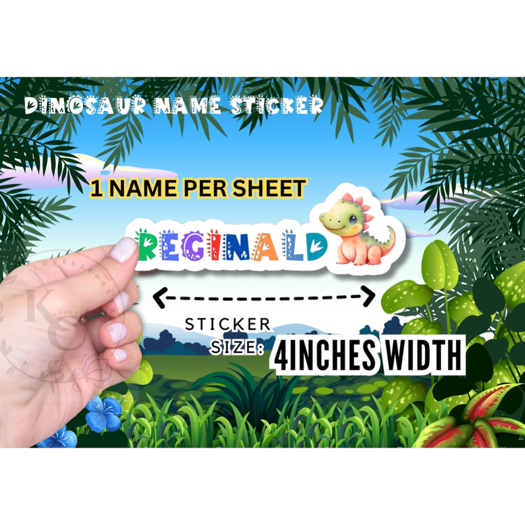 Personalised dinosaur name labels, School name tags, School name labels ...