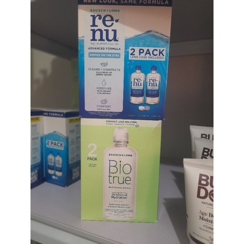 BAUSCH+LOMP BIO TRUE 20HRS solution,RE NU advance formula | Shopee ...