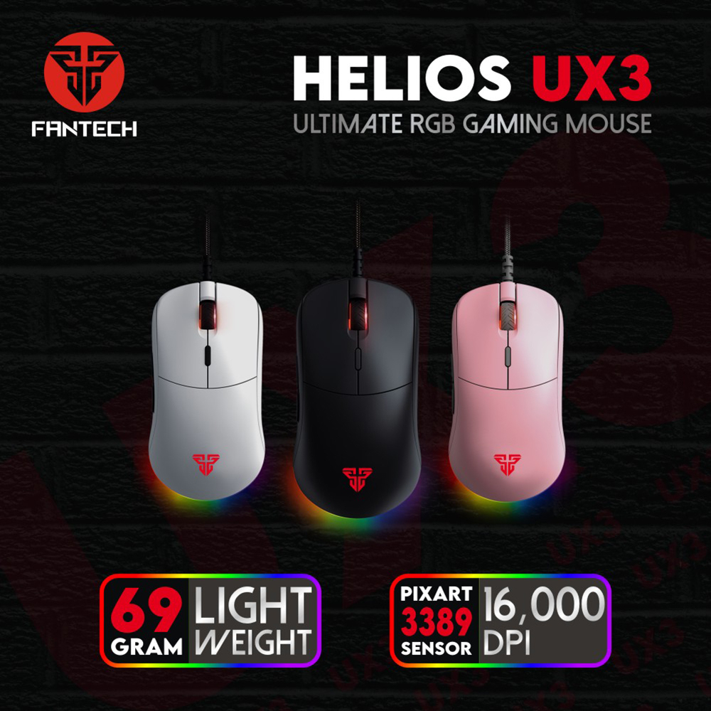 Fantech Mouse 16000DPI Wired Programmable RGB Macro Gaming Mouse for ...