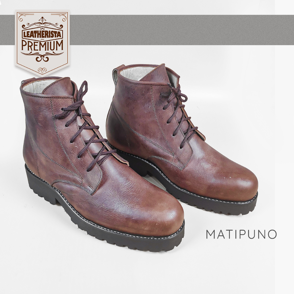 Leatherista Lokal Matipuno (Premium Boots for Men) | Shopee Philippines