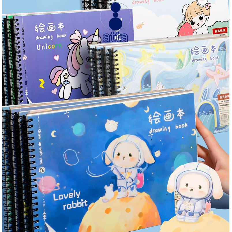 30Sheets A4 Cartoon Drawing Book Blank Drawing Paper For Kids School ...