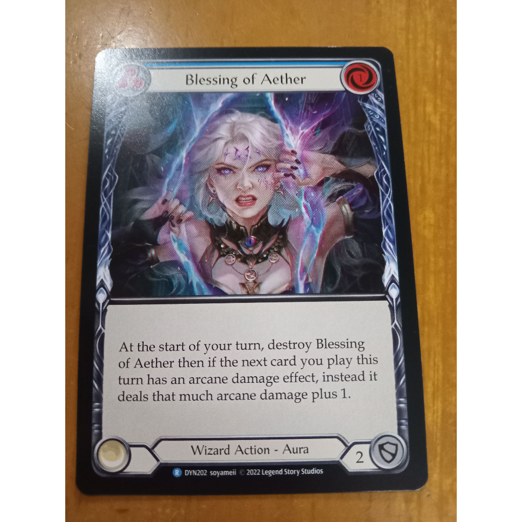 FAB Flesh and Blood TCG: Blessing of Aether Dynasty Rare Wizard Action ...