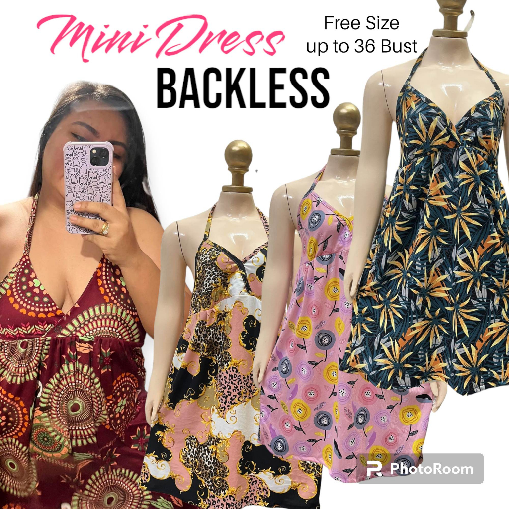 Nighties daster backless / Summer Dress / No Bra Pads pambahay pantulog ...