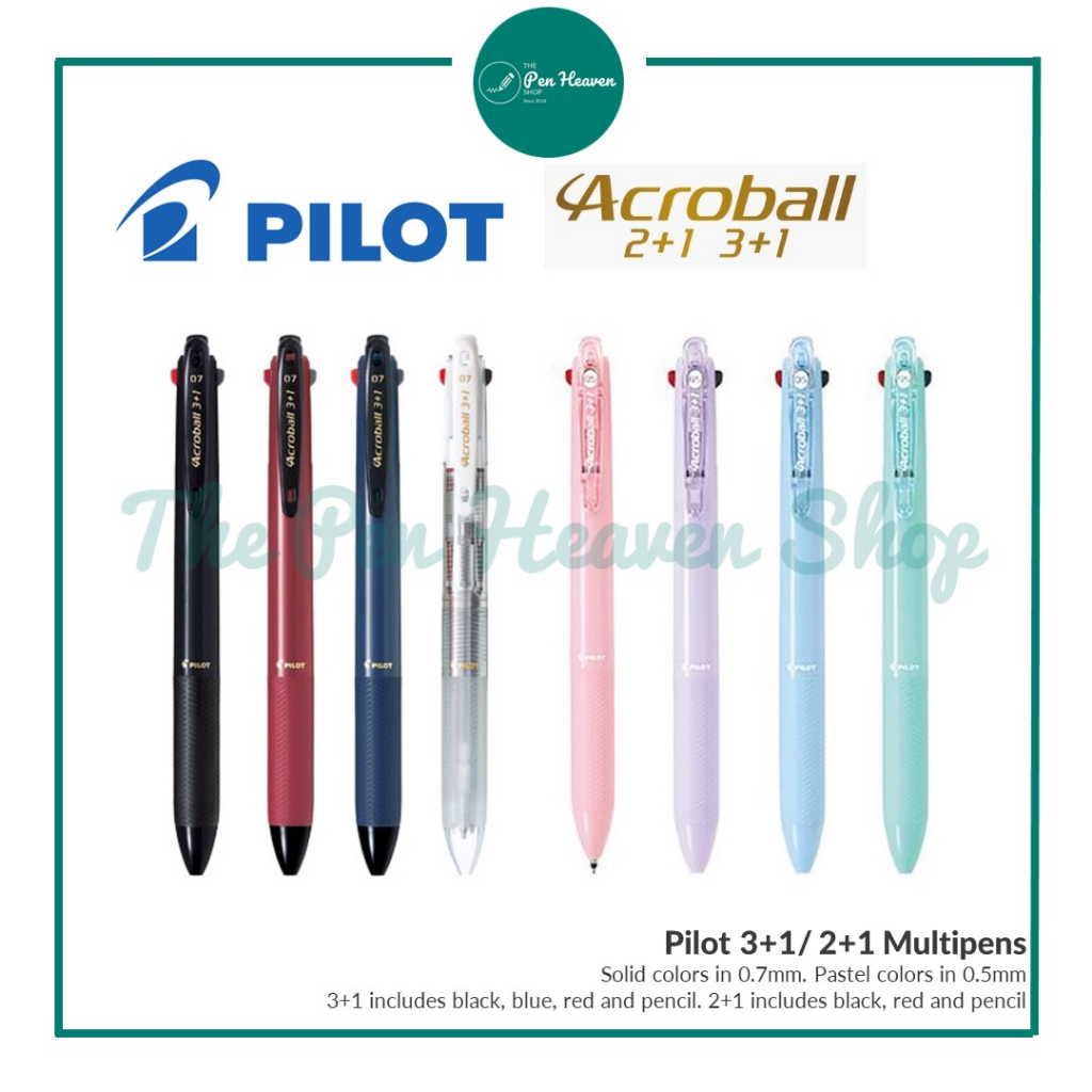 Pilot Acroball 3+1/ 2+1 Multipen (Solid and Pastel) | Shopee Philippines