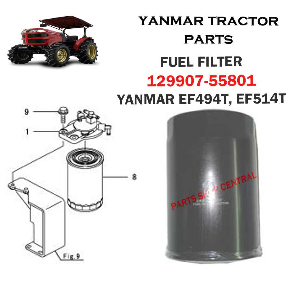 FUEL FILTER YANMAR TRACTOR EF494T, EF514T | Shopee Philippines