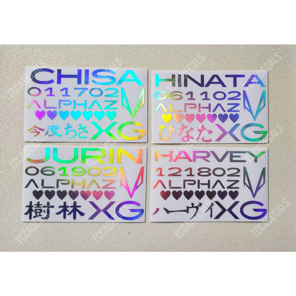 Bias Decal sticker : XG | Shopee Philippines