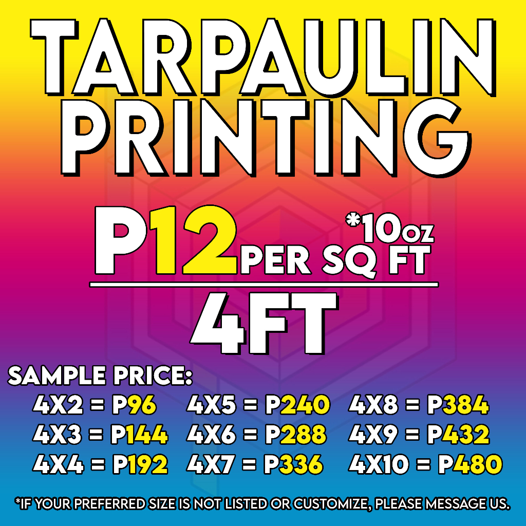 TARPAULIN PRINTING 10oz 4ft SAME DAY PRINTING BIRTHDAY PARTY BAPTISM ...