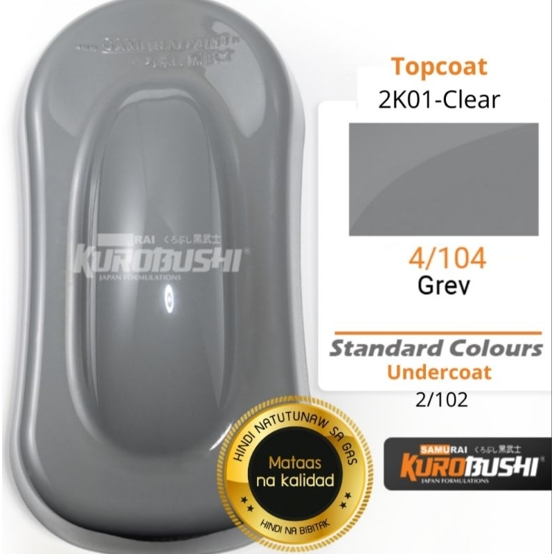 SAMURAI SPRAY PAINT GREY 4/104 ( STANDARD COLORS)400ML | Shopee Philippines