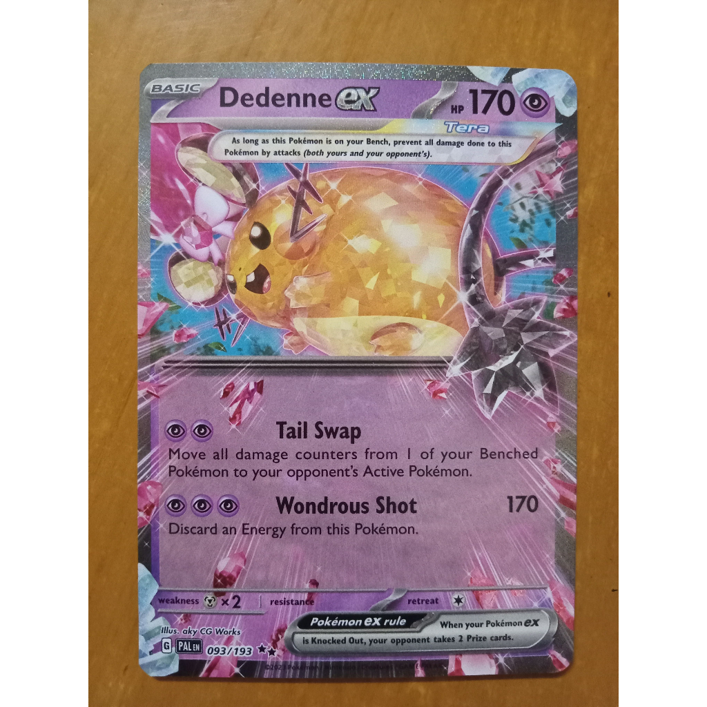 Dedenne ex Double Rare 093/193 Pokemon TCG Standard English (Paldea ...