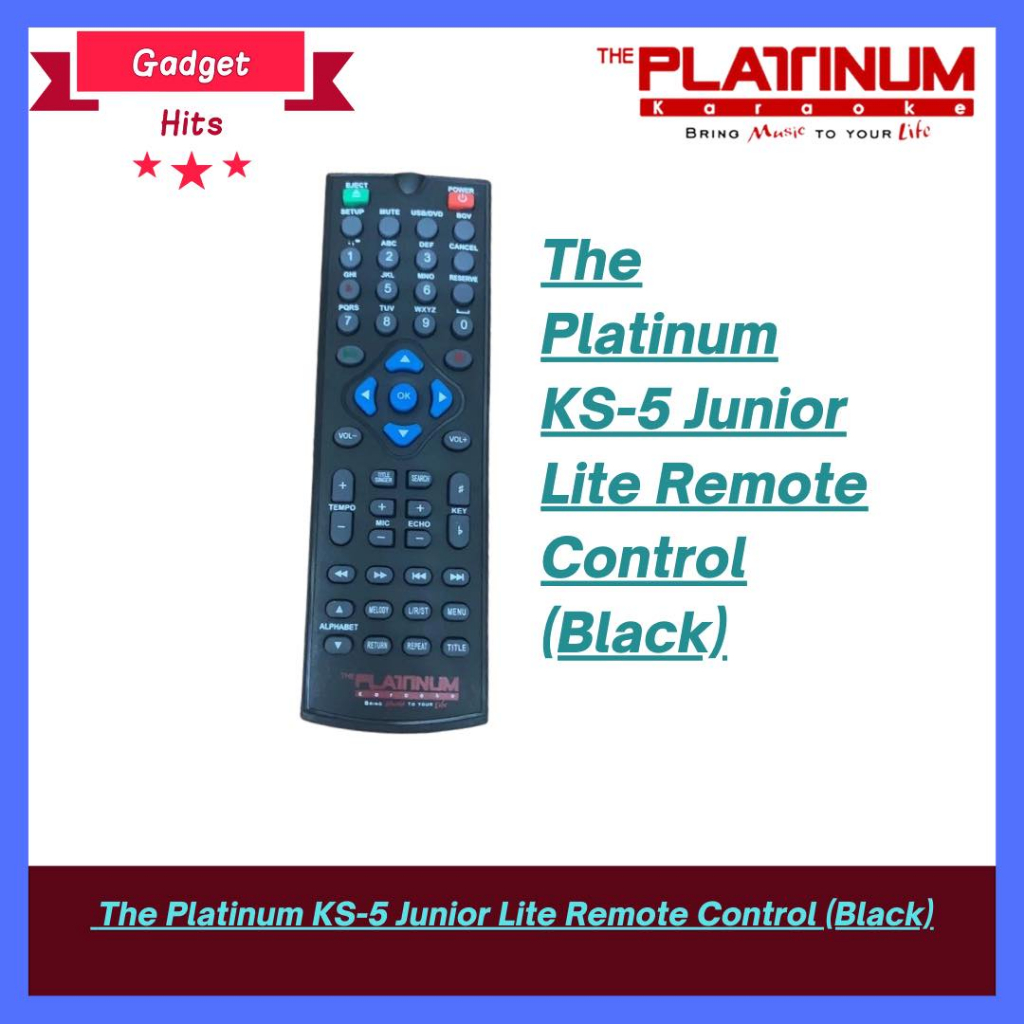 The Platinum KS 5 Junior Lite/KS100 Minis SD Remote Control (Black ...