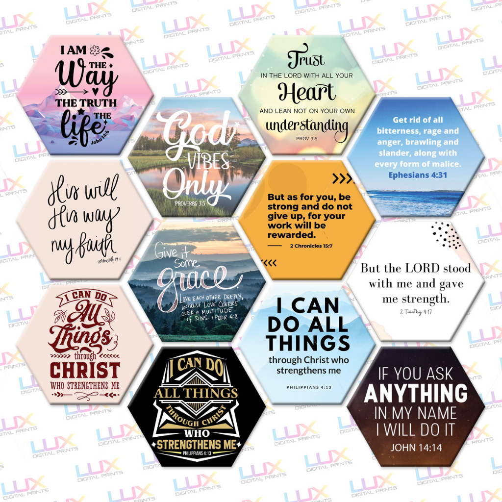 HEXAGON SINTRA WALL DECOR / BIBLE VERSE - SMALL SIZE (PLEASE READ ...