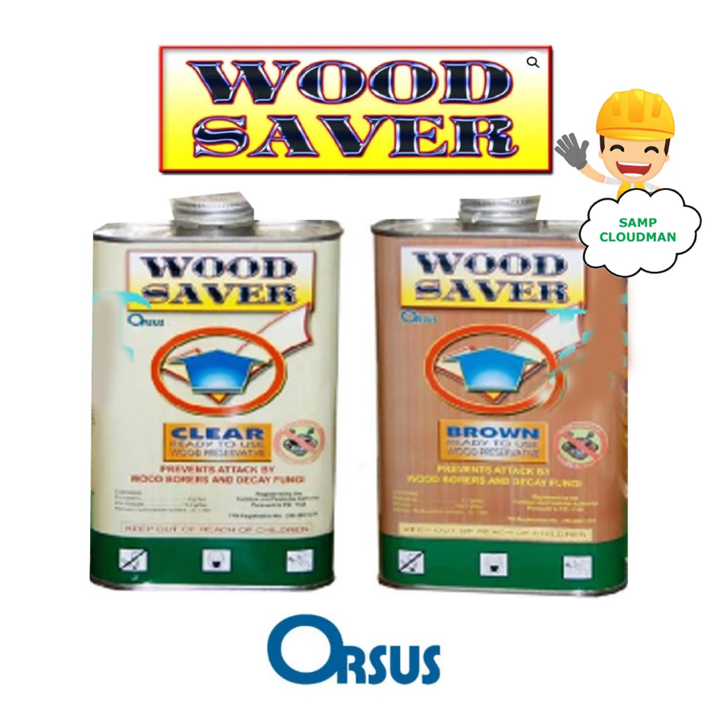 Wood Saver by Orsus Wood Preservatives Clear/Brown Liter Anti Anay ...