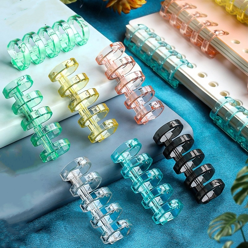 30/5 Hole Loose-leaf Plastic ring binder notebook refillable Spring ...
