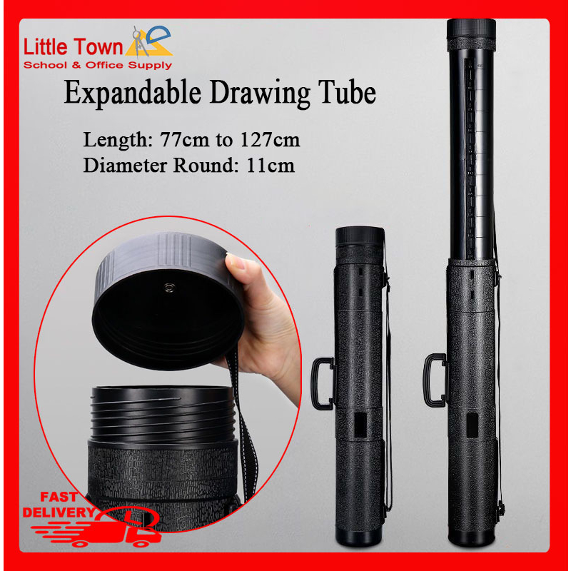 Heavy Duty Expandable Plastic drawing tube telescopic blueprint storage ...