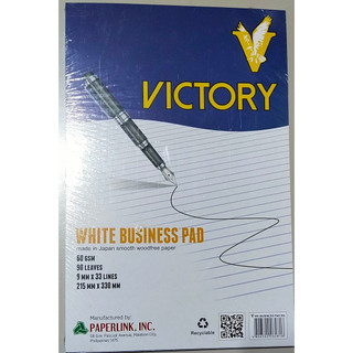 1 PAD VICTORY WHITE BUSINESS PAD , 90 leaves per pad, 60GSM, sold per ...