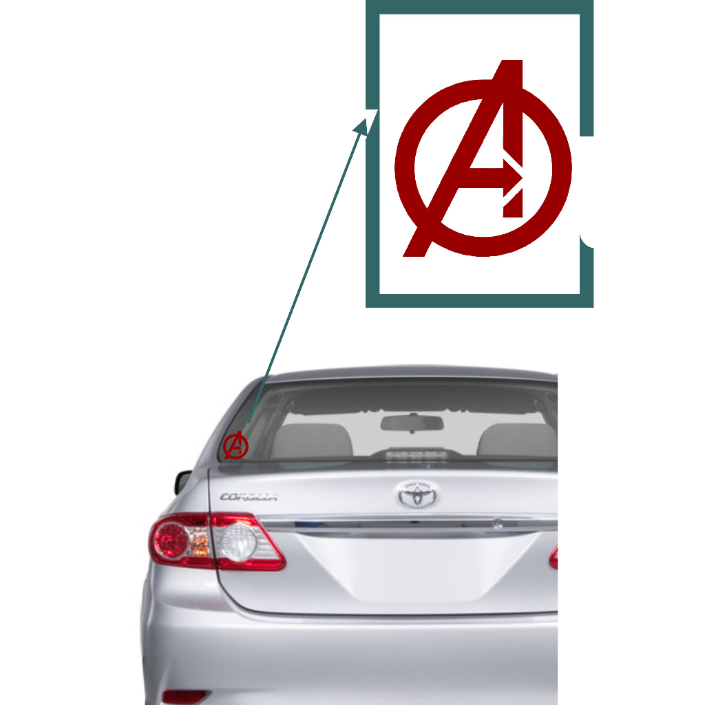 Avenger Marvel Hero sticker for car, motorcycle, laptop, guitar, wall ...