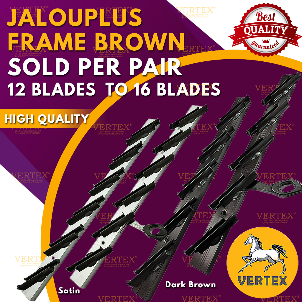 Jalouplus 12 Blades to 16 Blades ANALOK DARK BROWN Pair (LEFT & RIGHT ...