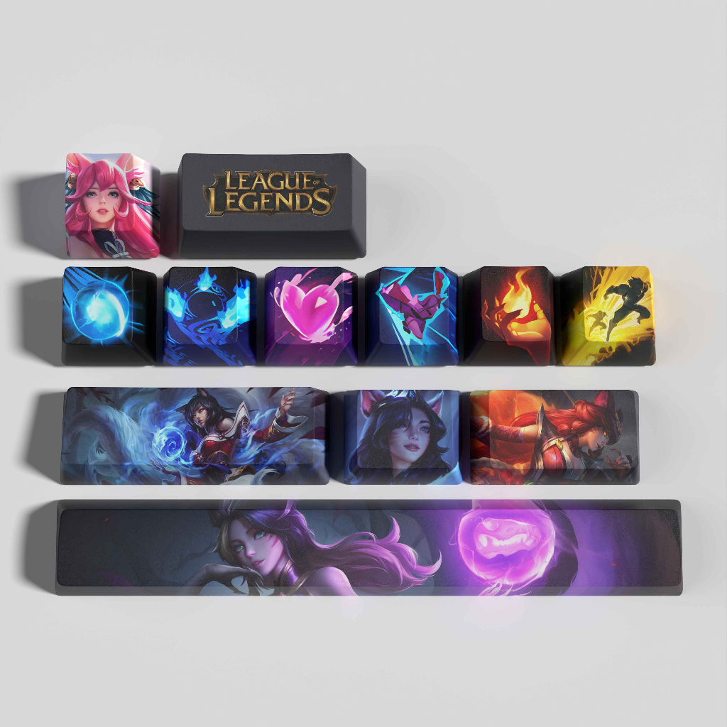 League of Legends Ahri Custom PBT dye 12 keys OEM Profile Mechanical ...