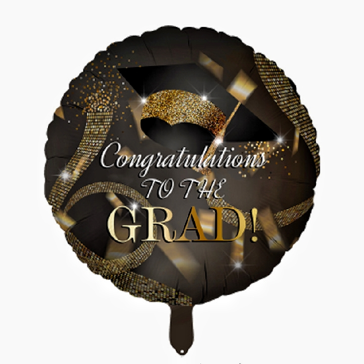 18 inches Round Graduation theme Vintage style Congrats Grad party ...
