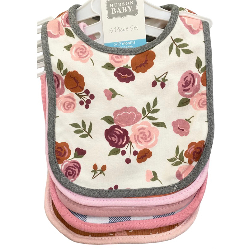 Bambeenos cotton baby drooler bib set bibdana snap button velcro lock ...