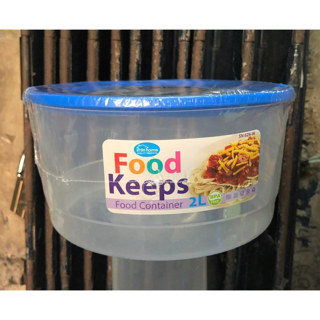Star Home 2 Liters Round Food Keeper BPA FREE (626-W) Food Storage ...