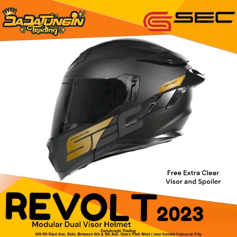 SEC Revolt 2023 Dual Visor Modular Helmet | Shopee Philippines