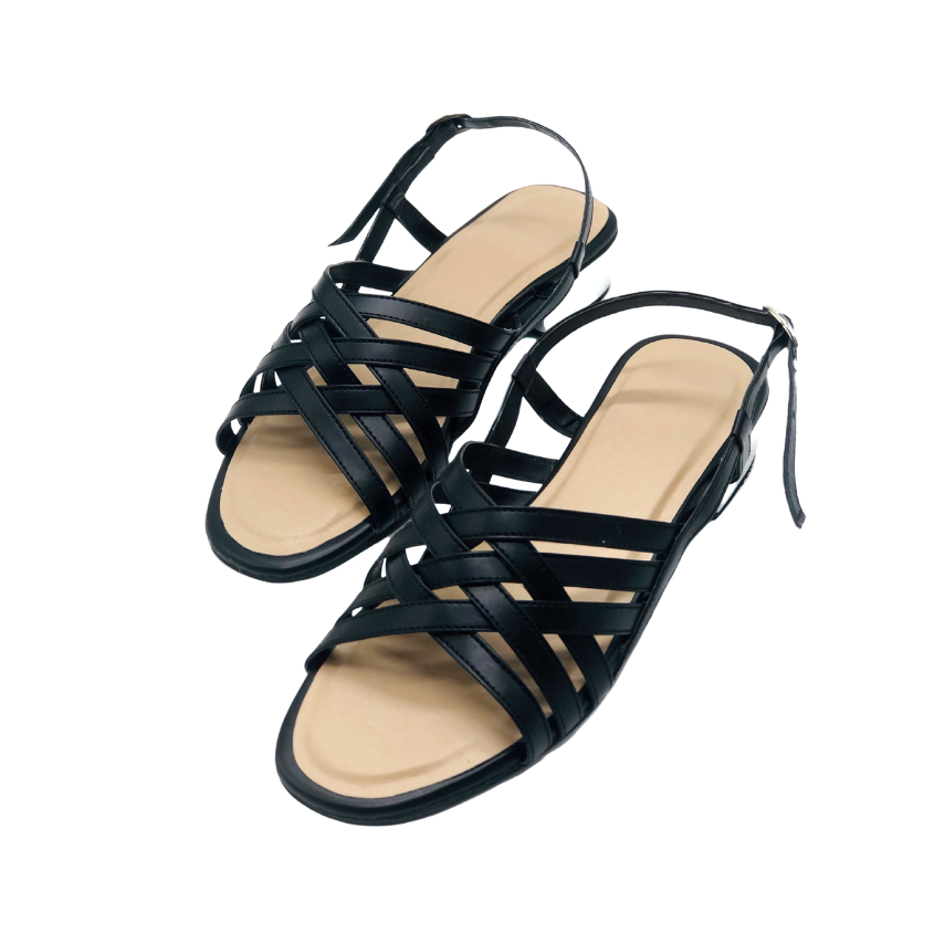 Gawang Pinoy Shoe 1 inch Strappy Low Heel Sandals (CRYSTAL) | Shopee ...