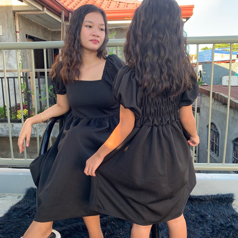 mother and daughter puff dress gartered twinning | Shopee Philippines