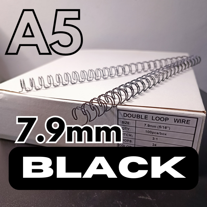 Double Loop Wires for Binding Notebooks A5-size pitch 3:1 24 Holes 7 ...