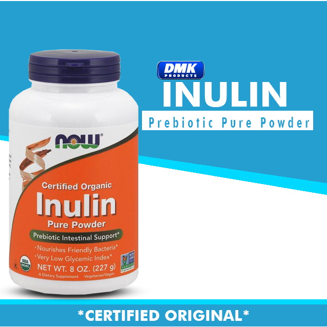 NOW, Certified Organic Inulin, Prebiotic Pure Powder 8oz (227) g ...