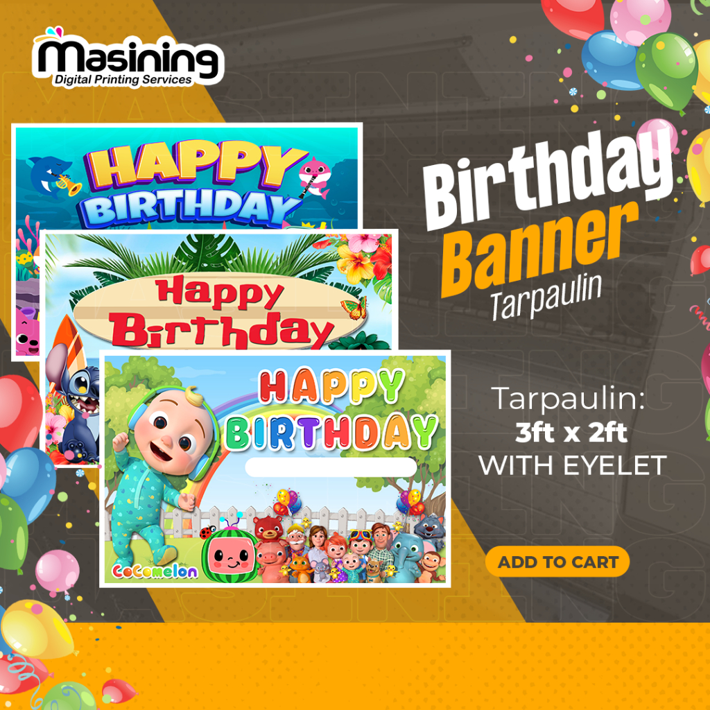 Birthday Banner Tarpaulin 3ft x 2ft | Shopee Philippines